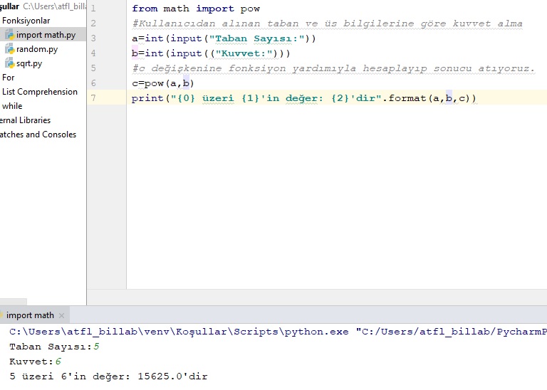Python Fonksiyonlar 1