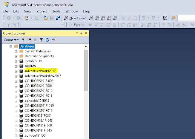 Restore AdventureWorks2017.bak file into SQL Server 2017 - Pubudu Dewagama