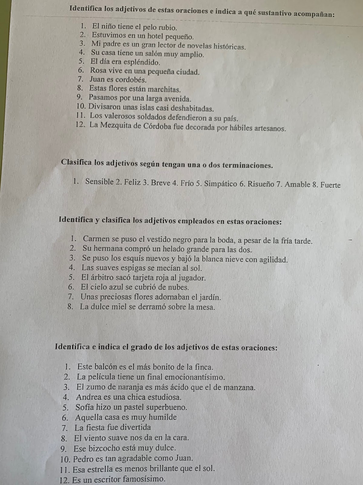 FP Básica 2.0 para valientes: ADJETIVOS PARA 1 ESO FP Básica 2.0 para valientes: ADJETIVOS PARA 1 ESO