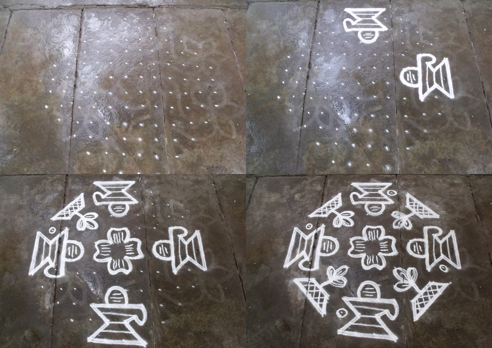 Rangoli designs/Kolam: 12 pulli 4 varai 4 varisai ner pulli kolam