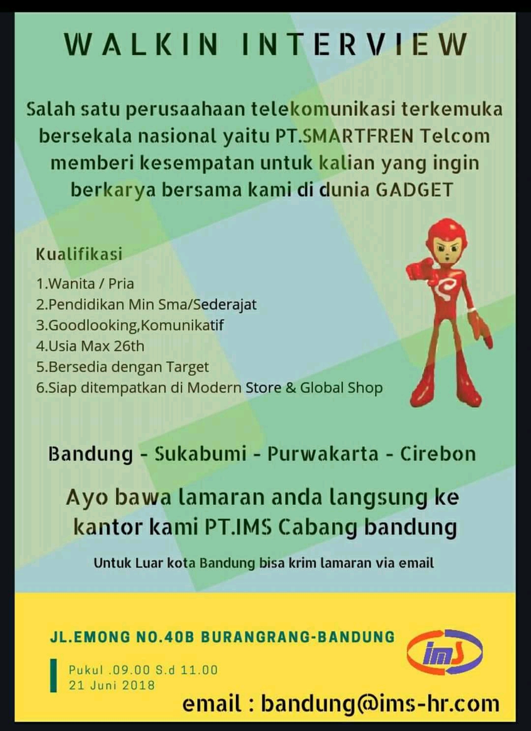 Lowongan Kerja PT IMS Bandung Jl Emong | Lowongankerjacareer.com Lowongan Kerja PT IMS Bandung Jl Emong | Lowongankerjacareer.com