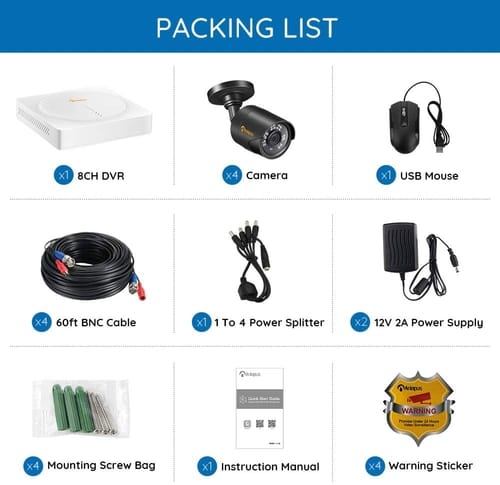 Anlapus AS8T2W-4B40S-124S-B Home Security Camera Review