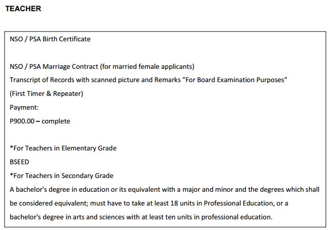 March 2017 LET schedule, application requirements and deadline of filing
