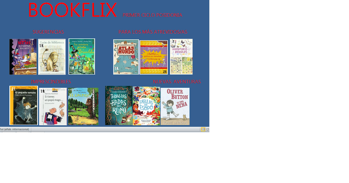 BlogtecaPosidonia: BOOKFLIX PRIMER CICLO PRIMARIA (RECOMENDACIONES PARA ...