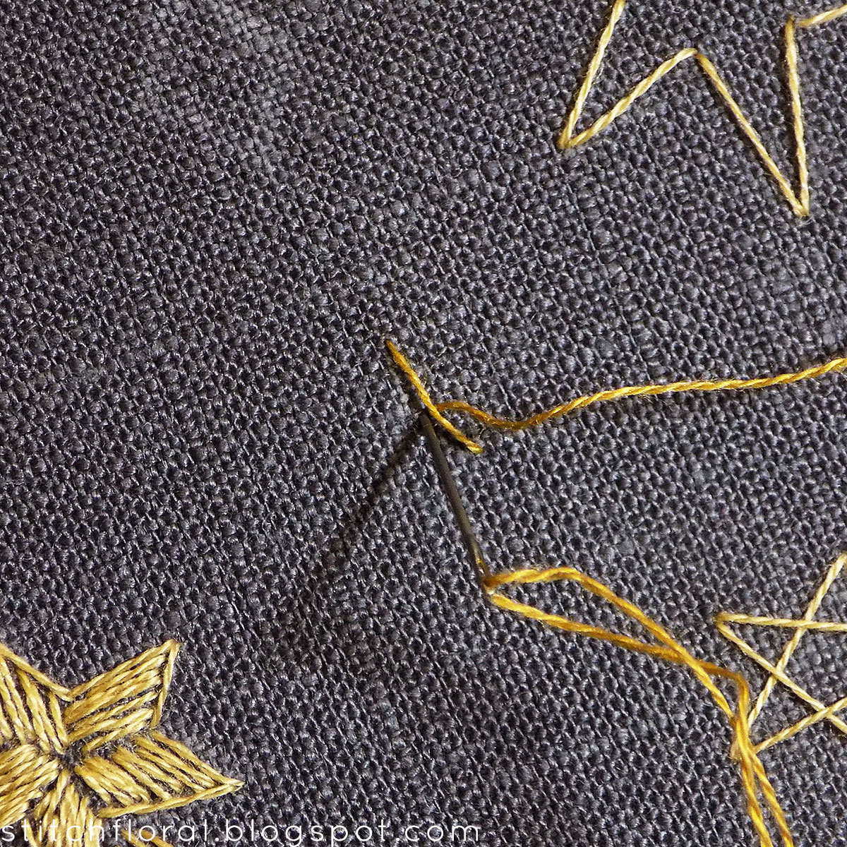Easy embroidery: how to stitch stars - Stitch Floral