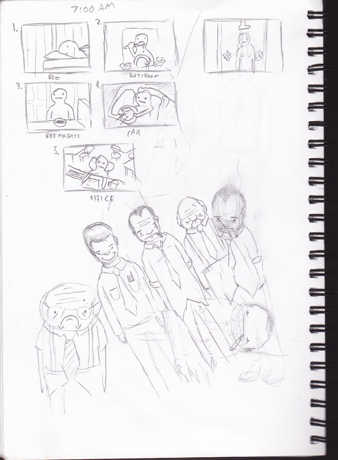 DIS2105: Storyboard Panel sketches