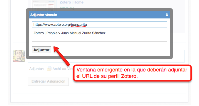 Viviendo en el SUAPed: Cómo enviar URL de Zotero en Edmodo