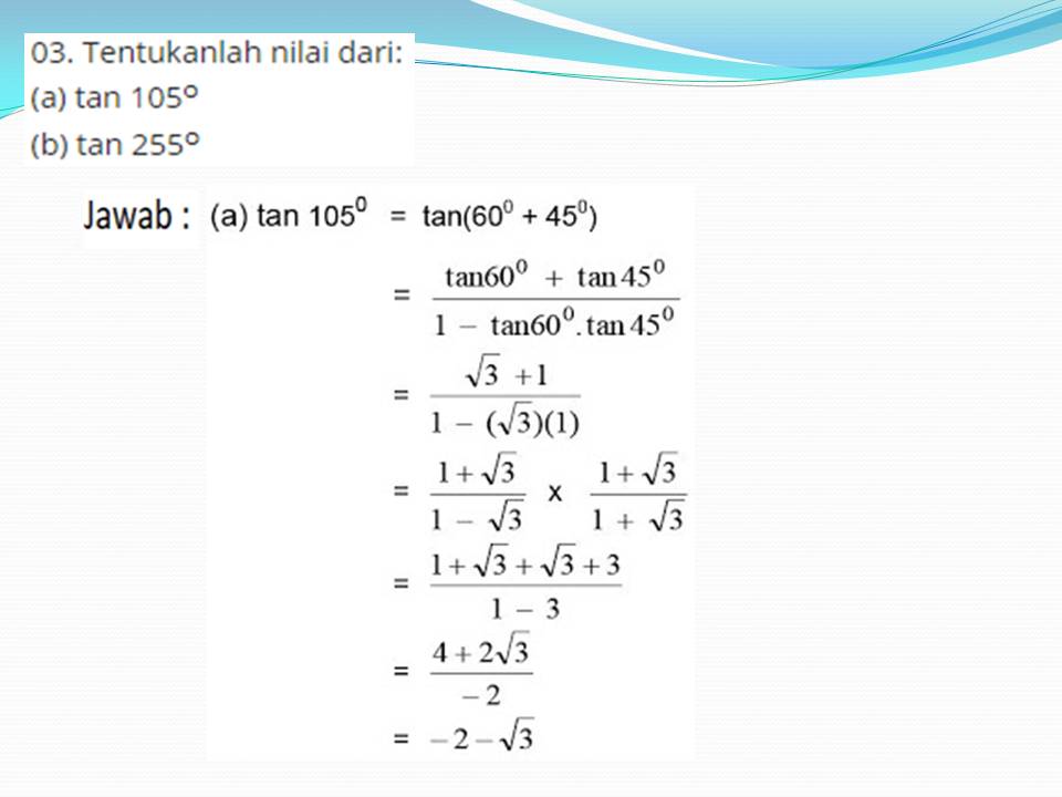 matematika: Materi dan Latihan Rumus Jumlah Dan Selisih Dua Sudut ...
