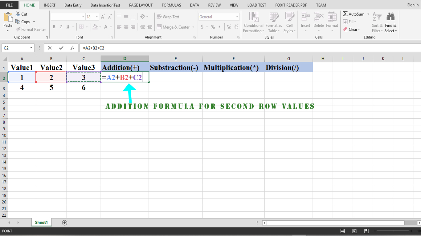 How to perform Basic Arithmetic Calculation in MS-Excel - Data analysis