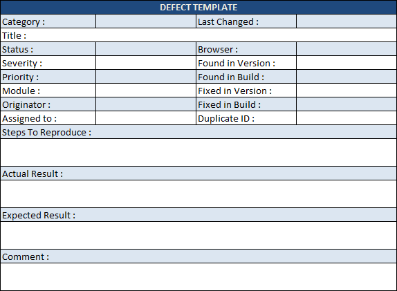 Testing Trooper Testing 120 Defect Template Testing Trooper Testing 120 Defect Template