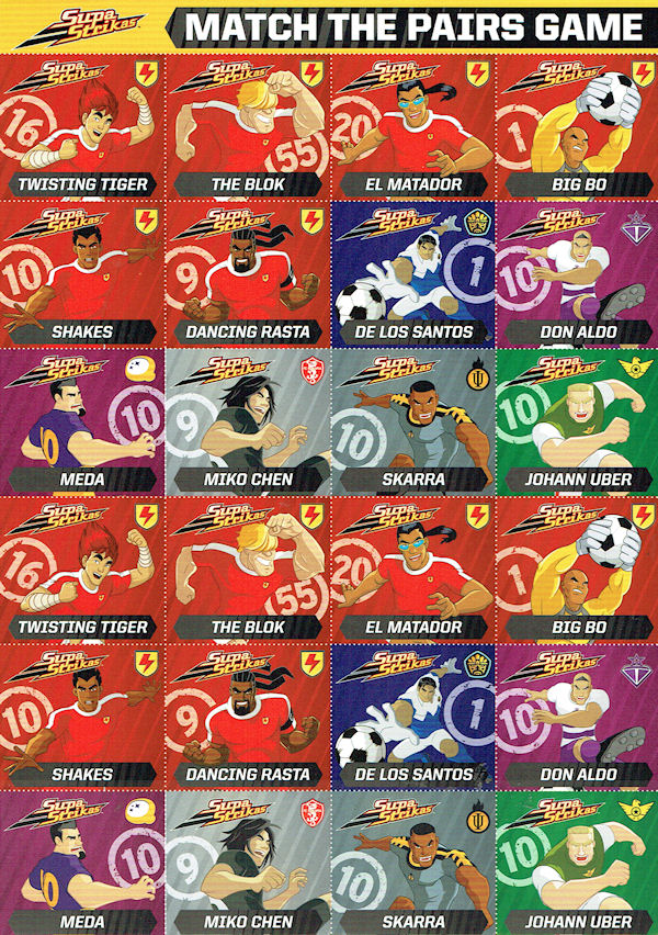 Supa Strikas Full Team Names