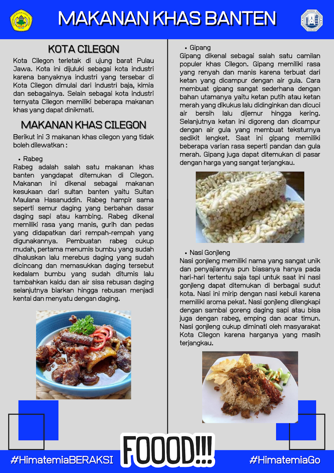[ Makanan Khas Cilegon ] - Himpunan Mahasiswa Teknik Kimia UNTIRTA