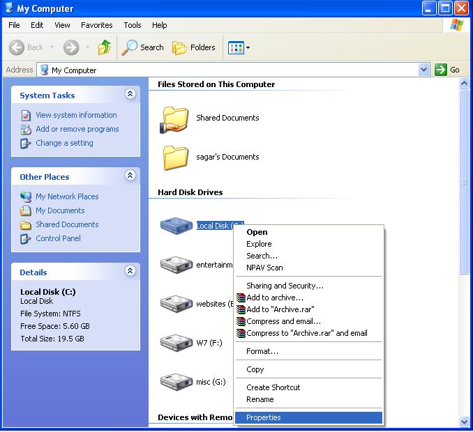 Windows XP: How to run chkdsk in Windows XP?