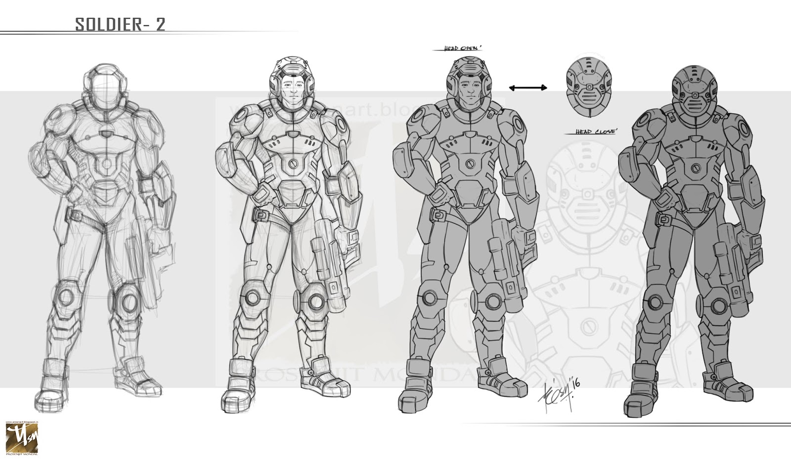prosenarts: Soldier Characters concept art