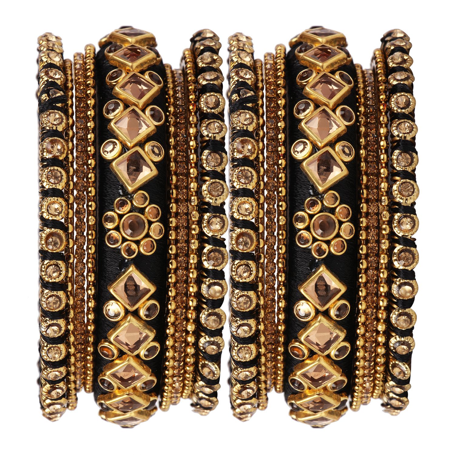 Black stone bangle sets