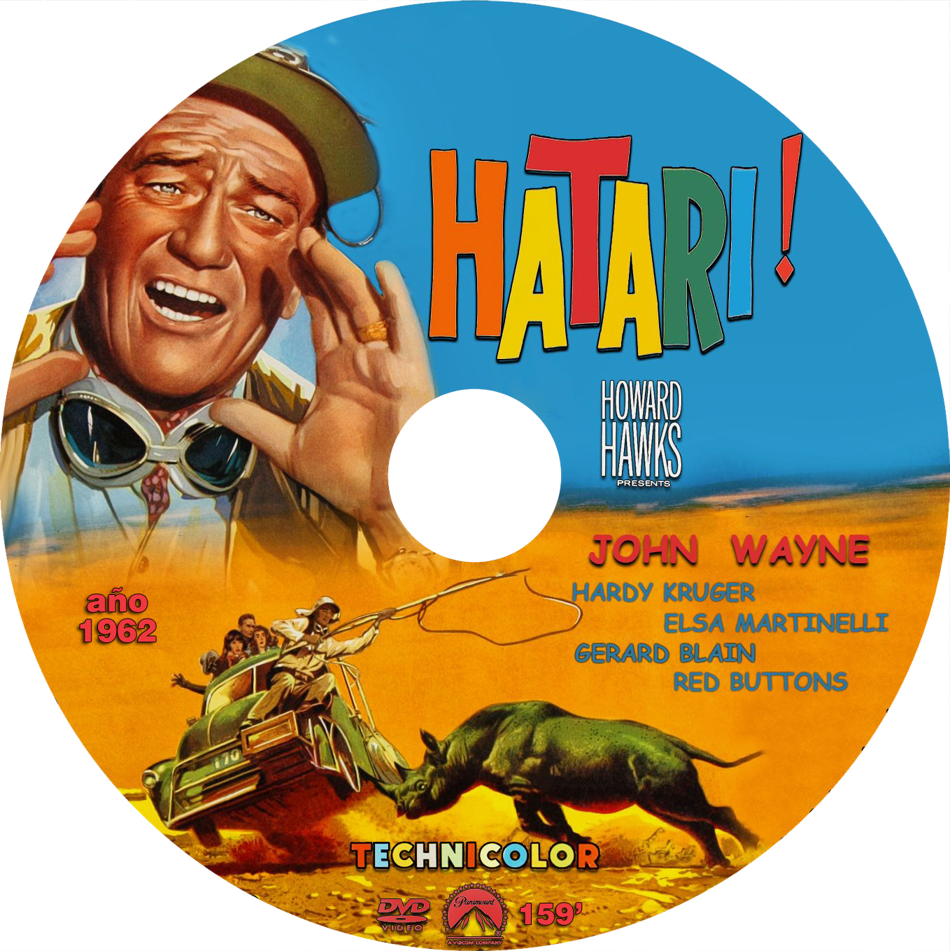 Caratulas de películas DVD para cajas CD: Hatari - [1962]