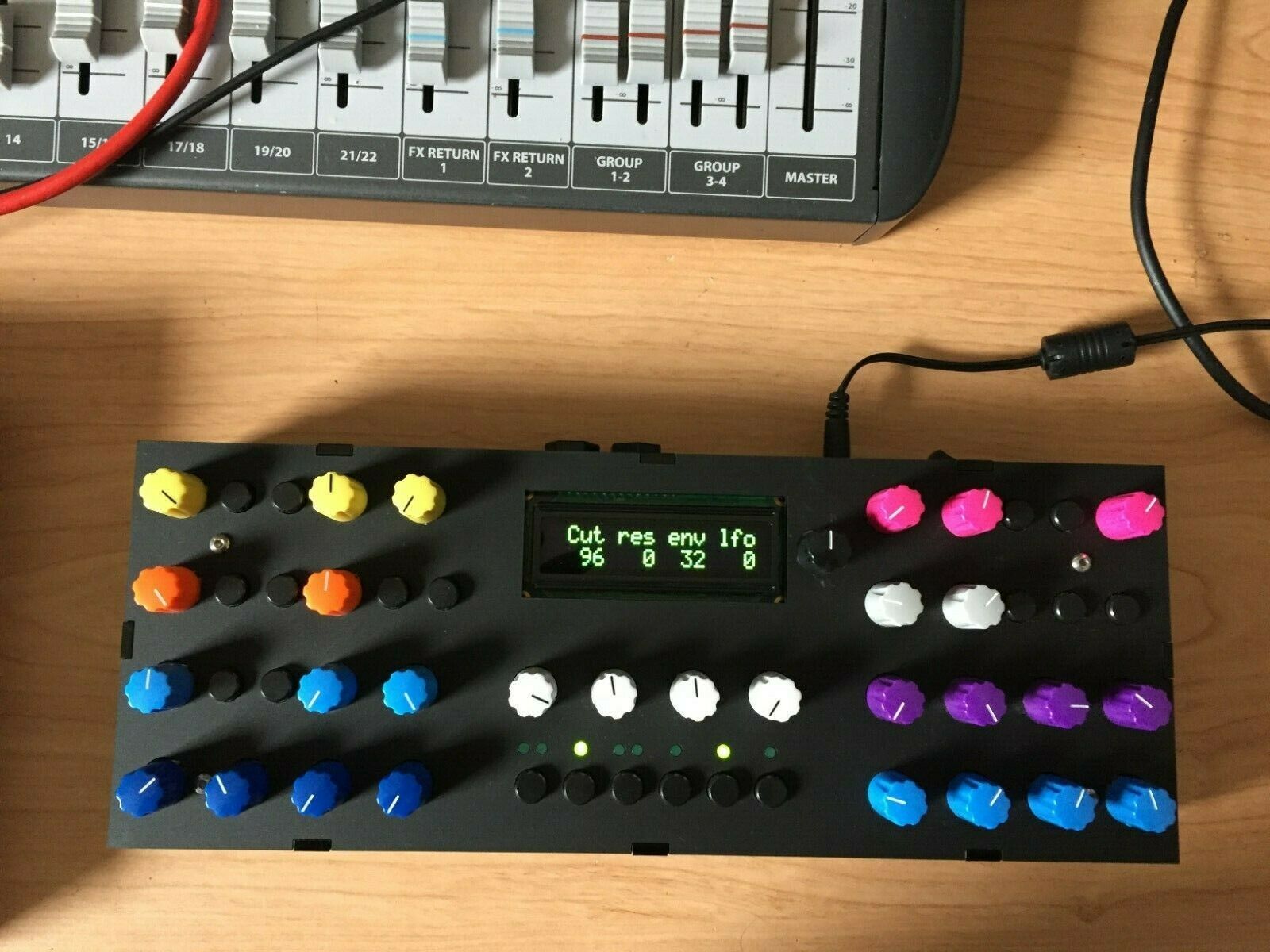 MATRIXSYNTH: Mutable Instruments Shruthi XT w/ Custom Colored Knobs
