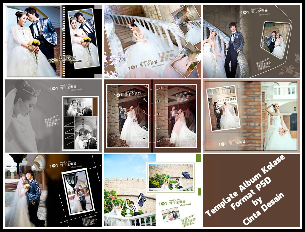 Template Album Kolase Format PSD Volume-3 - Album Kolase Wedding ...