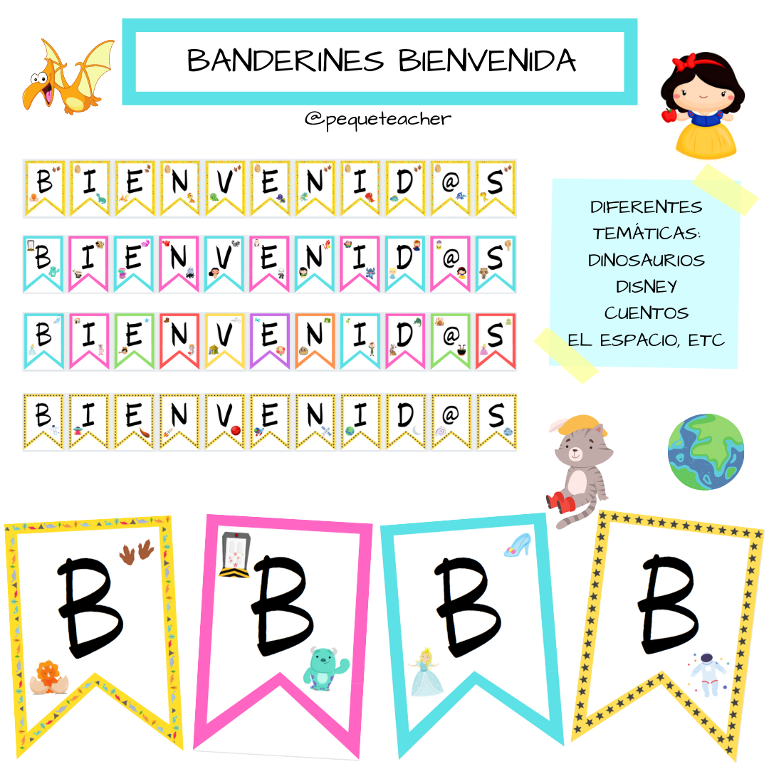 BANDERINES DESCARGABLES DE BIENVENIDA - DIFERENTES TEMÁTICAS ...