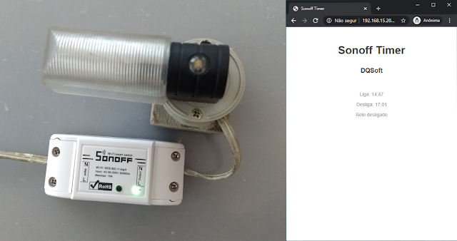 DQSoft: Sonoff Basic: Transformando num Timer Controlado via Browser