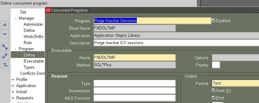 Purge Inactive Sessions - Apps R12