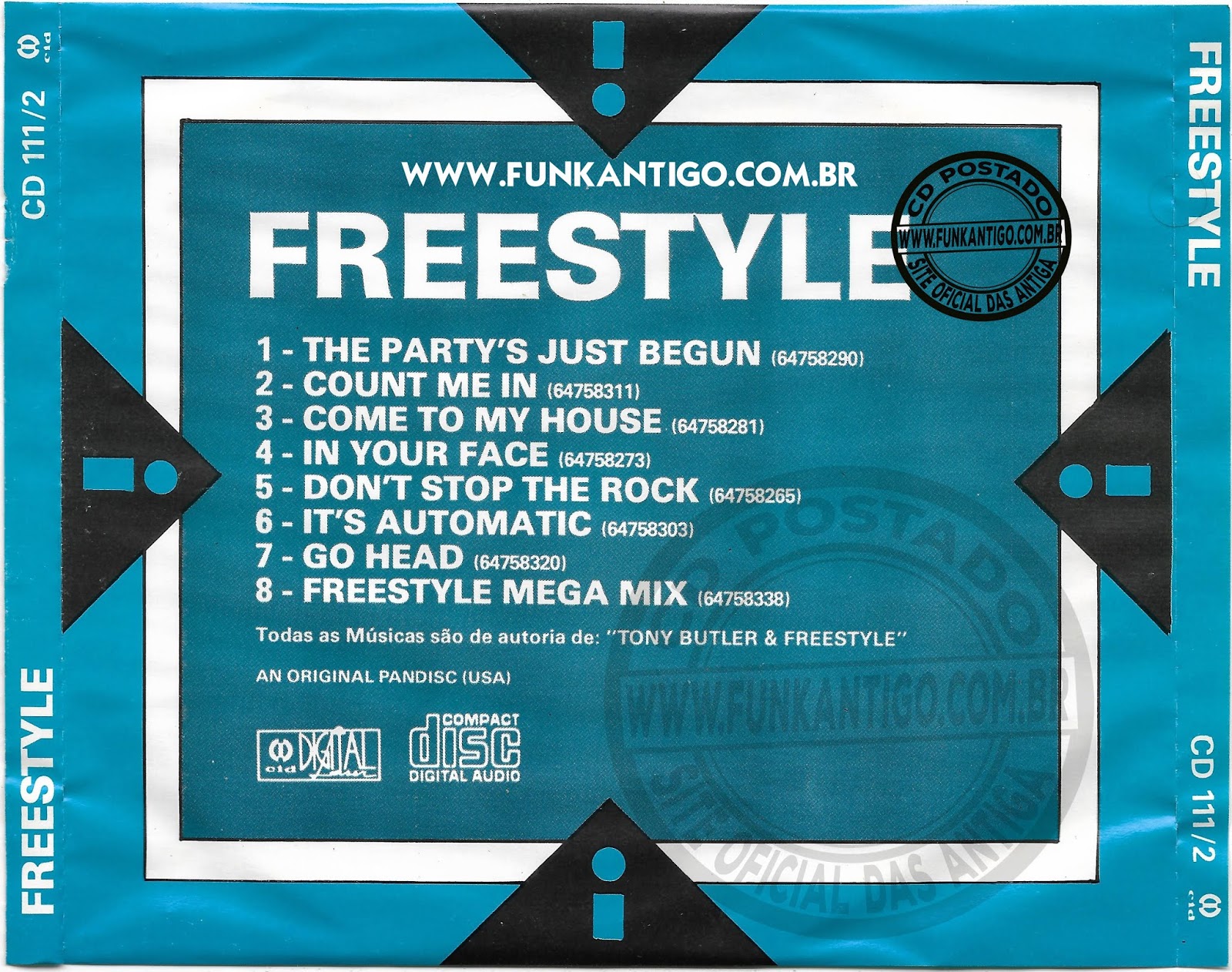 FREESTYLE - 1991 - DON'T STOP THE ROCK (CD 111-2) CID DIGITAL LASER ...