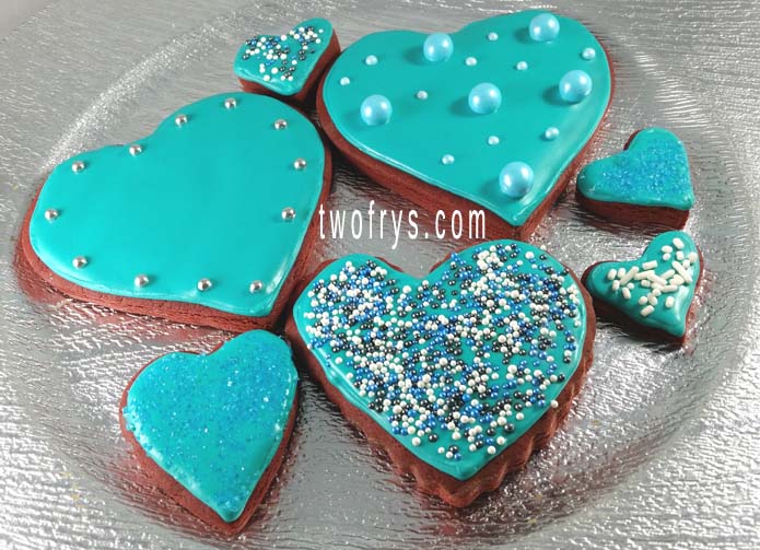 Two Frys: Red Velvet Heart Cookies