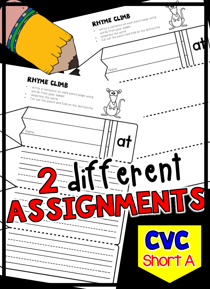 CVC Words Rhyming - Phonemic Awareness - Short Vowel: Aa | Teach123
