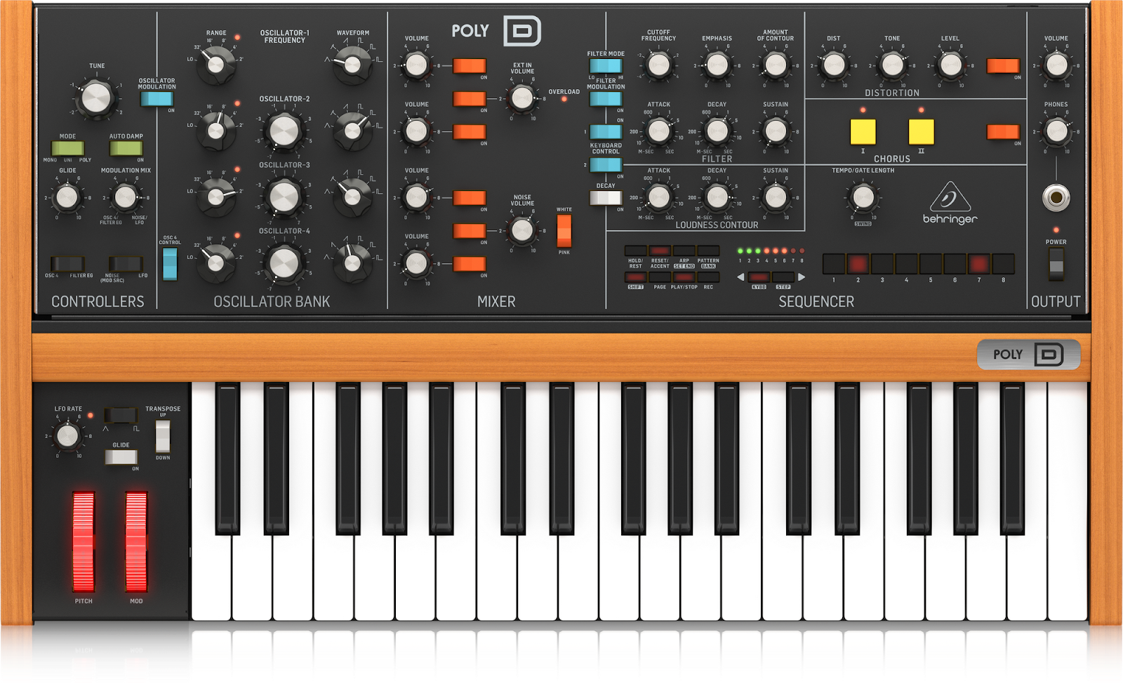 MATRIXSYNTH: Behringer Introduces the POLY D - 4 Voice Paraphonic ...