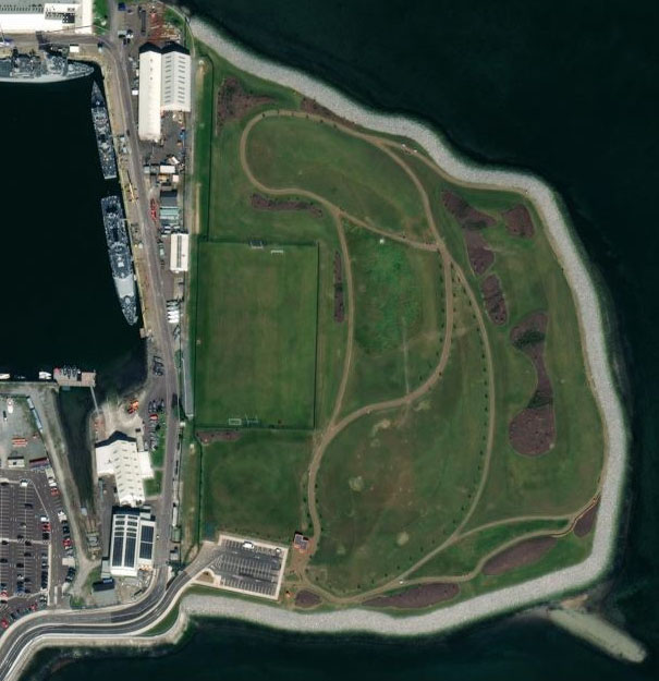 The image below shows an aerial view from 2019 or so...