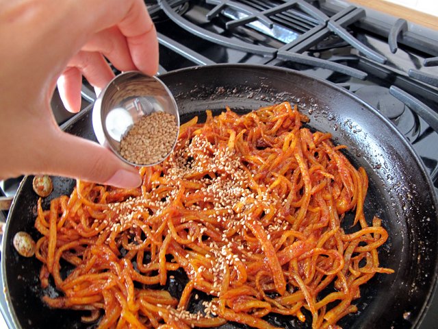 Bap Story: Stir Fried Dried Cuttlefish (Ojinguh Chae Bokkeum)