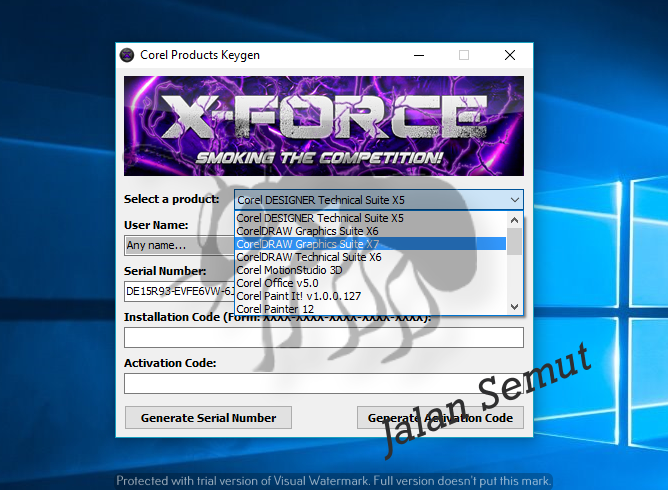 KEY GEN COREL PRODUCT’s - Jalan Semut