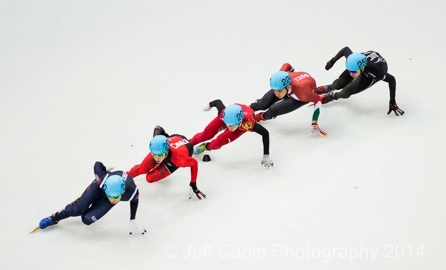 Jeff Cable's Blog: Short track speed skating - photos from a high position