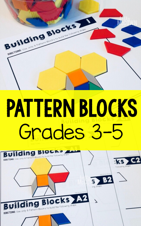 Kelly McCown: Pattern Blocks Elementary Math Task Card Set 1