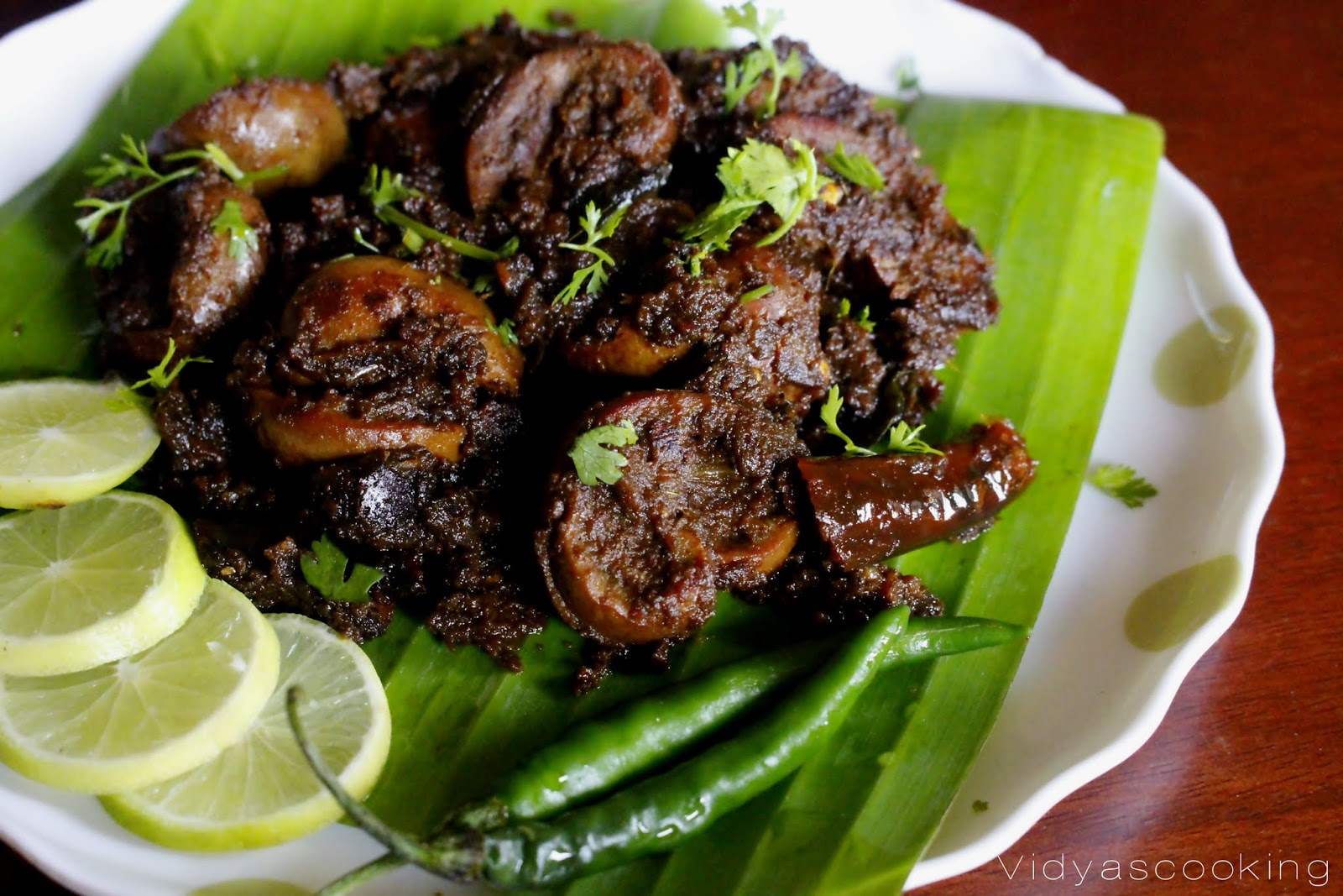 Southindian Style Mutton Kidney Fry Recipe