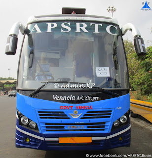 APSRTC BRAND NEW VENNELA AC SLEEPER BUS VEERA COACH ASHOK LEYLAND ENGINE.