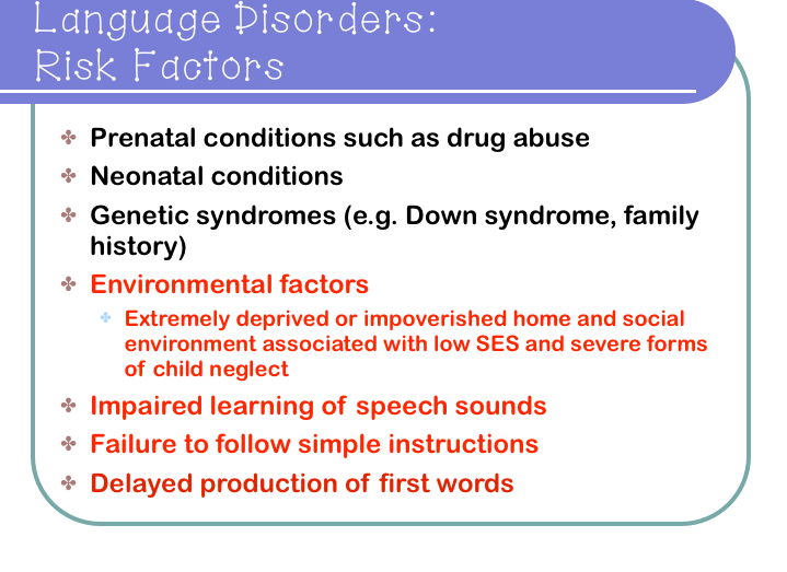 Mrs. Ludwig's Speech Room: PD Presentation Pt. 1: Language Impairment