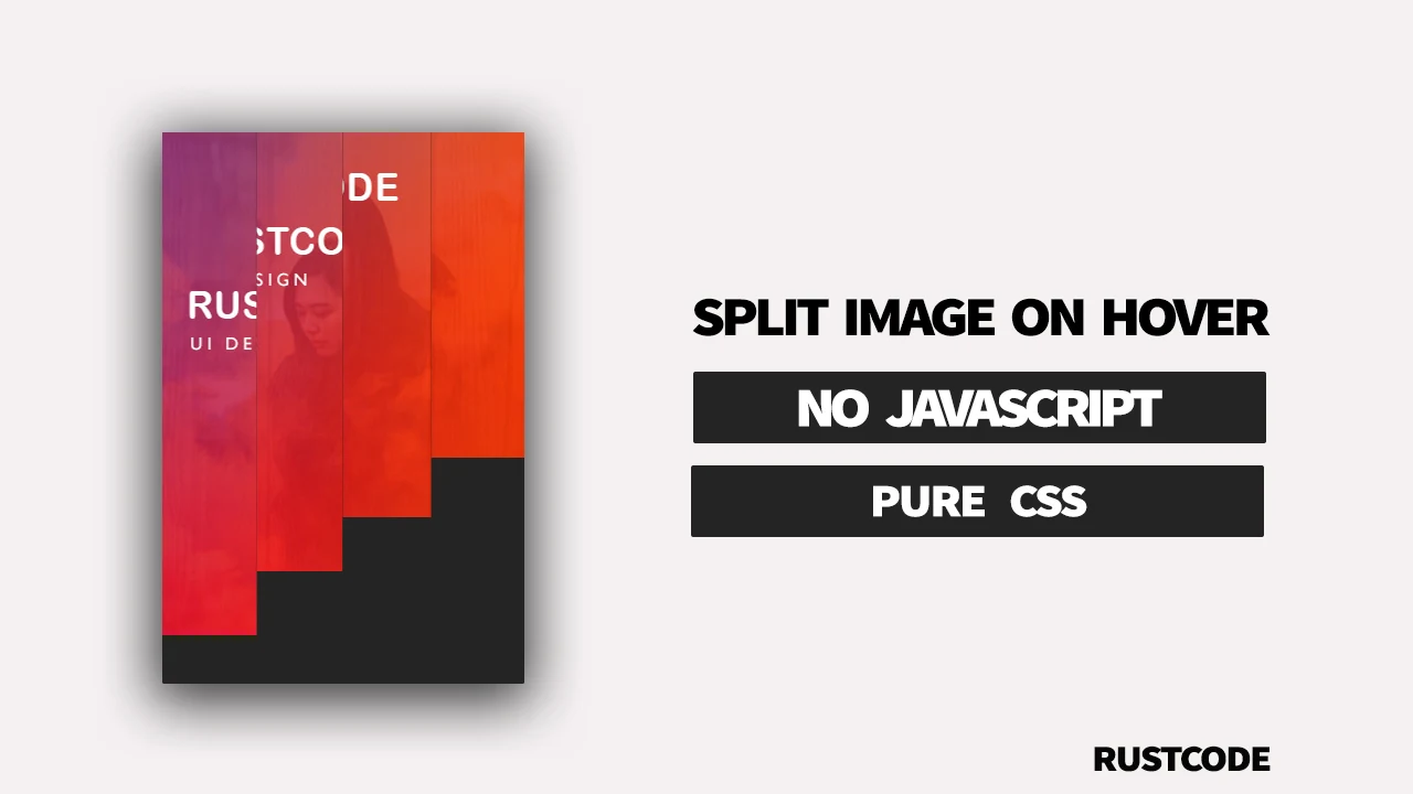 Split Image On Hover | Rustcode | RUSTCODE