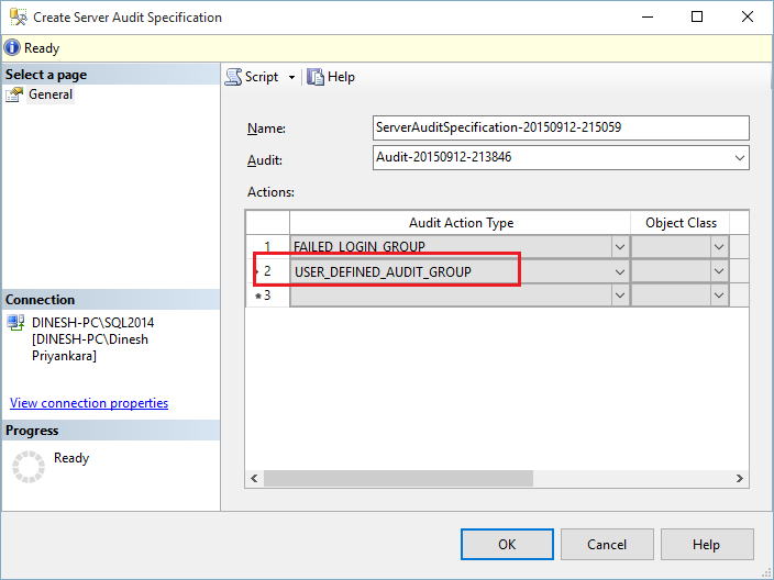Dinesh's Blog :::: Being Compiled ::::: SQL Server Audit for ...