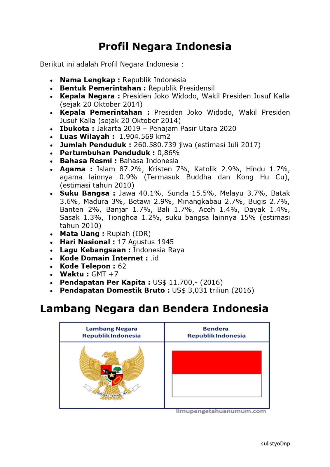 Biografi Negara Indonesia