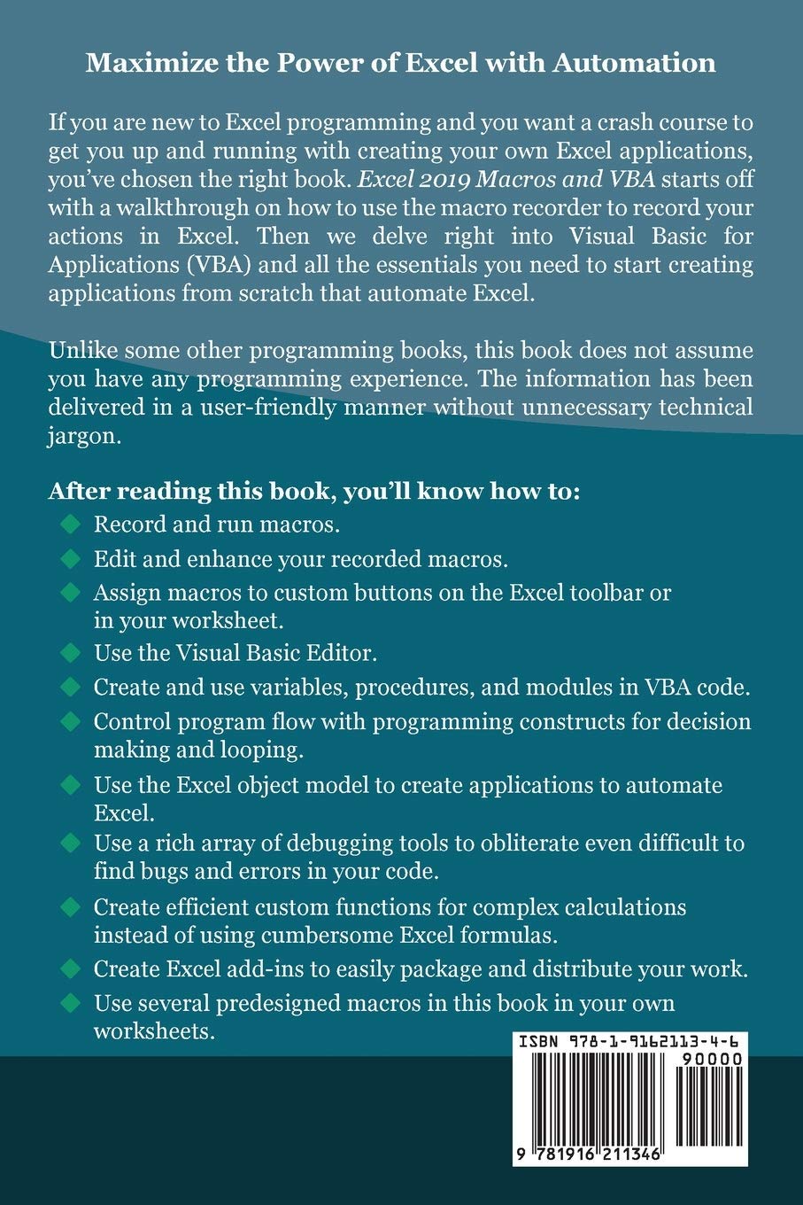 Free Ebook Excel 2019 Macros And Vba An Introduction To Excel Programming Excel 2019 Mastery