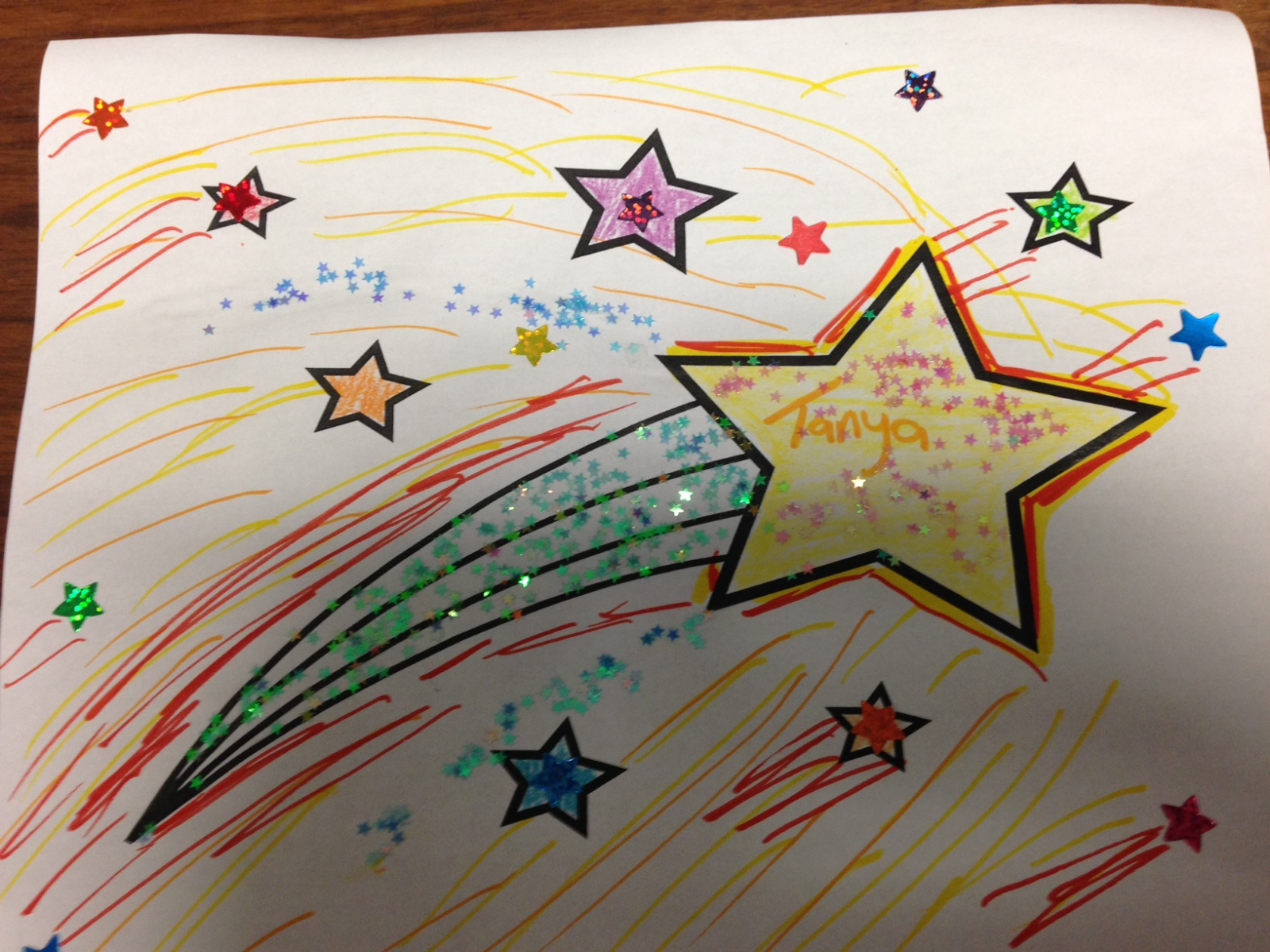 Shooting Star Craft For Preschoolers