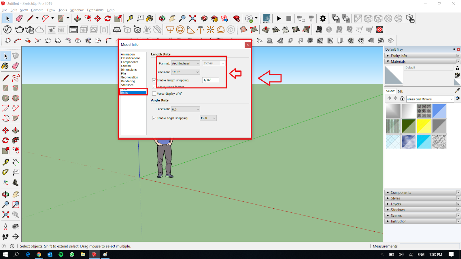 Cara Merubah Unit Dalam Sketchup