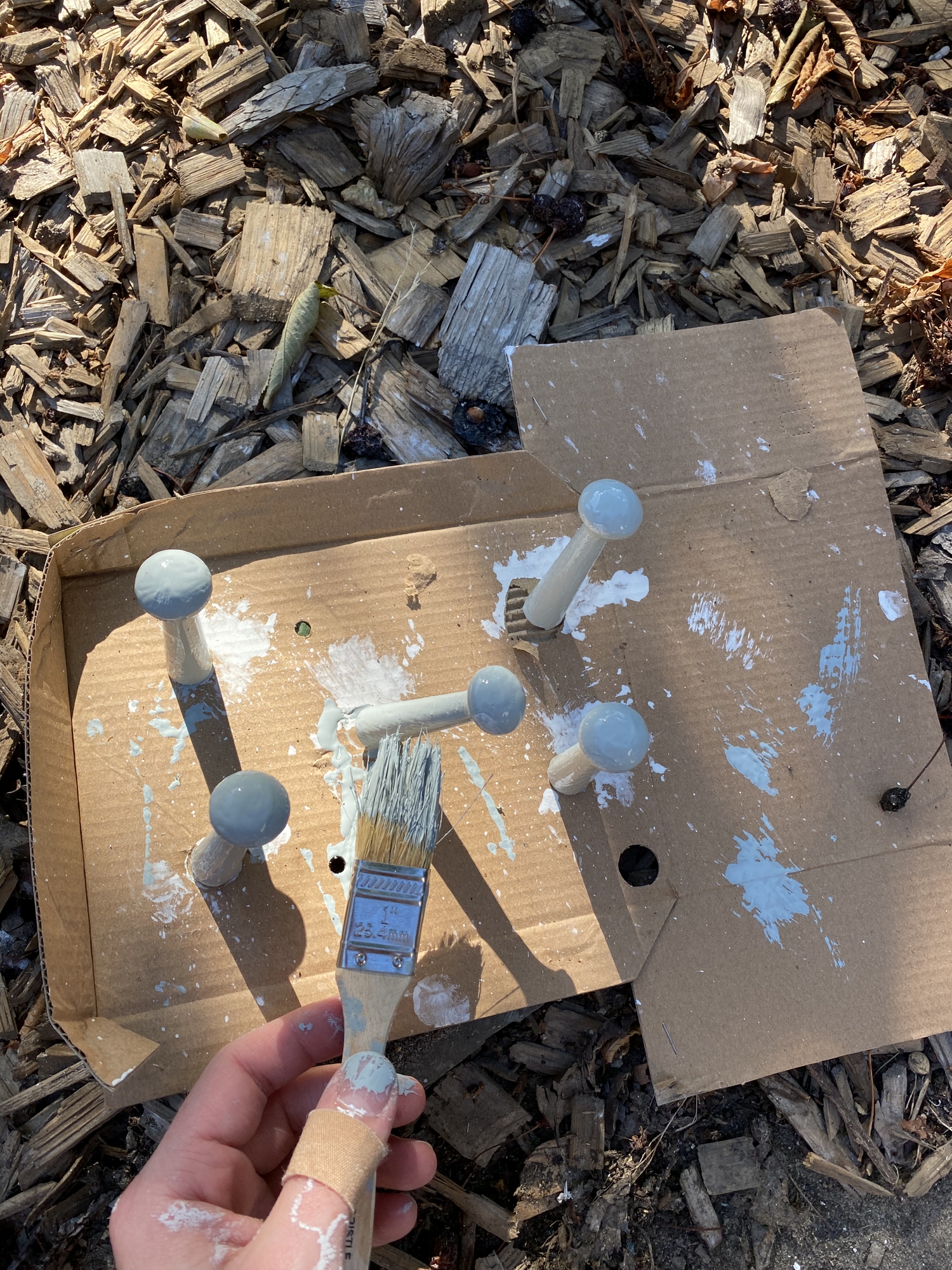 DIY painted peg row instead of closet in Lucy's nursery / Create / Enjoy