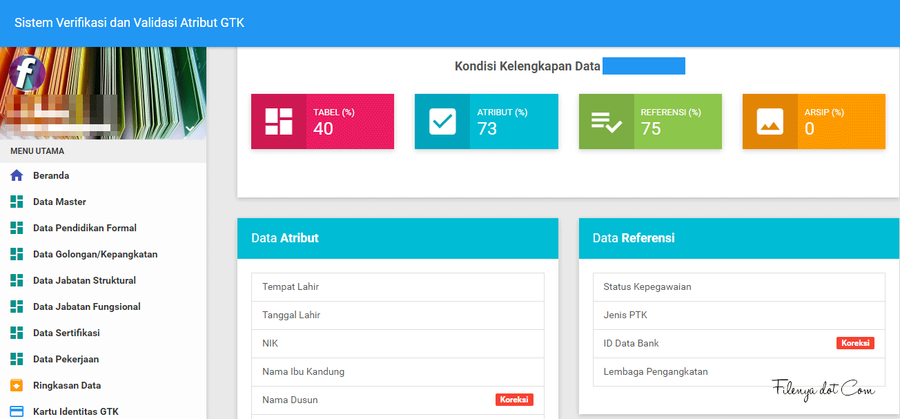 10 Langkah Cara Daftar dan Login Verifikasi Validasi Individu GTK | FileNya