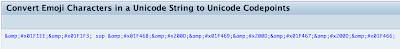 SAP ABAP Central: Convert Emoji Characters in Unicode String to ...