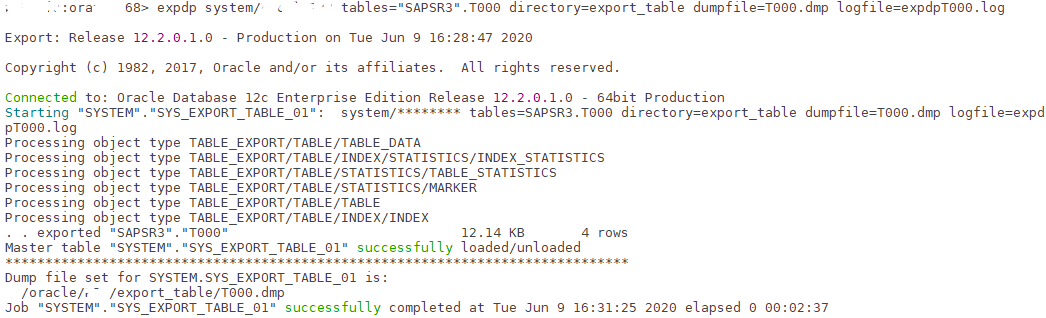 SAP Basis Administrator Blog: Oracle Datapump table import/export for ...