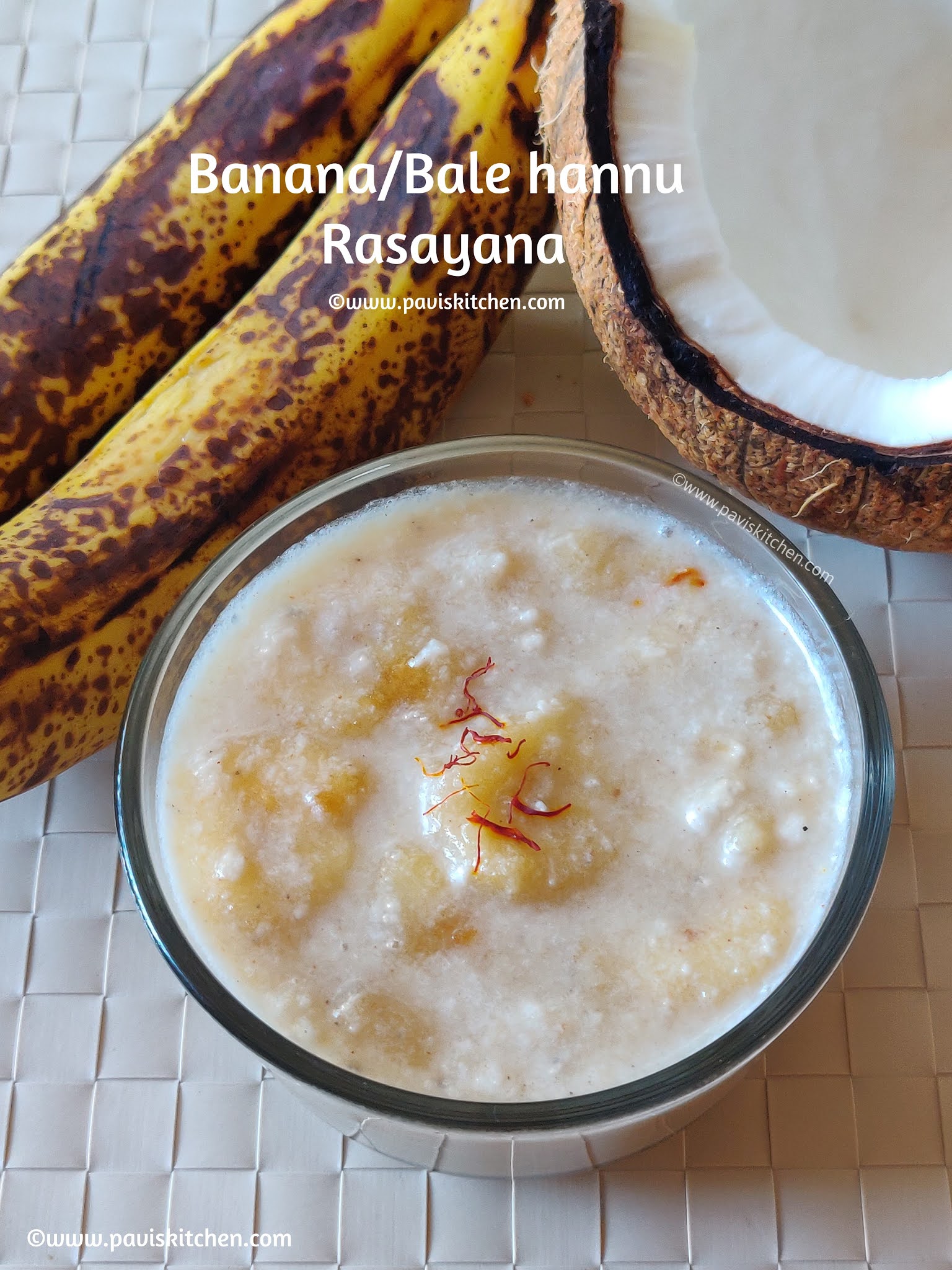 Banana rasayana recipe | Balehannu rasayana | banana kheer ...