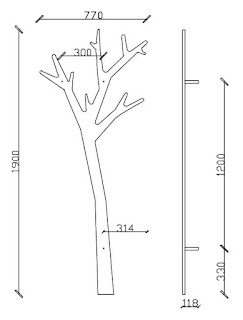 Easy organizing diy idea: Tree hanger...