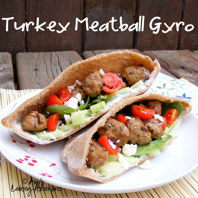 Turkey Meatball Gyros {SRC}